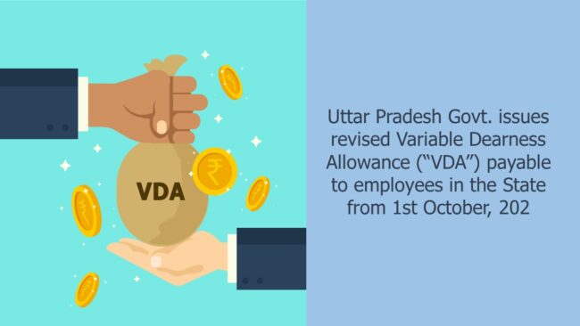 Uttar Pradesh Govt. issues revised Variable Dearness Allowance (“VDA ...