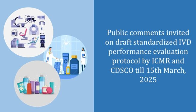 Public comments invited on draft standardized IVD performance ...
